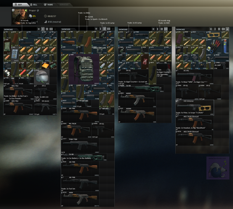 EFT Trader Prapor Levels Bombrats 01 | Bombrats